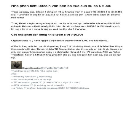 Nha phan tich: Bitcoin van ben bo vuc cua su co $ 6000 | PDF