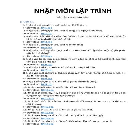 Nhap mon lap trinh | PDF