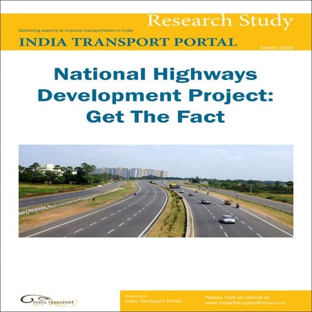 Nhdp get the fact - itp India - Highways | PDF