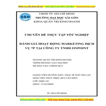 Đánh giá hoạt động marketing dịch vụ 7p tại công ty onpoint.docx