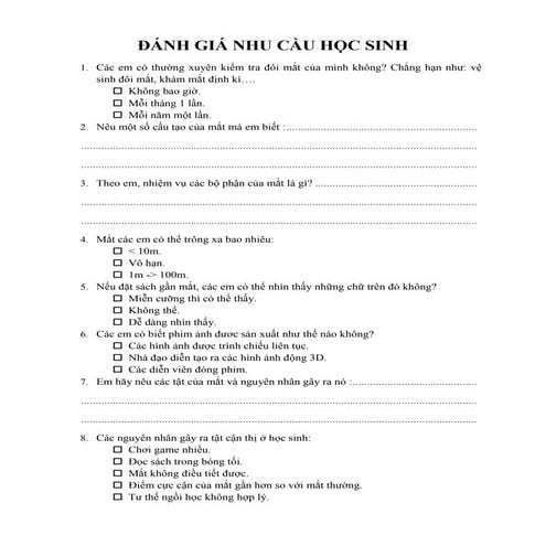 đánh giá nhu cầu học sinh | PDF