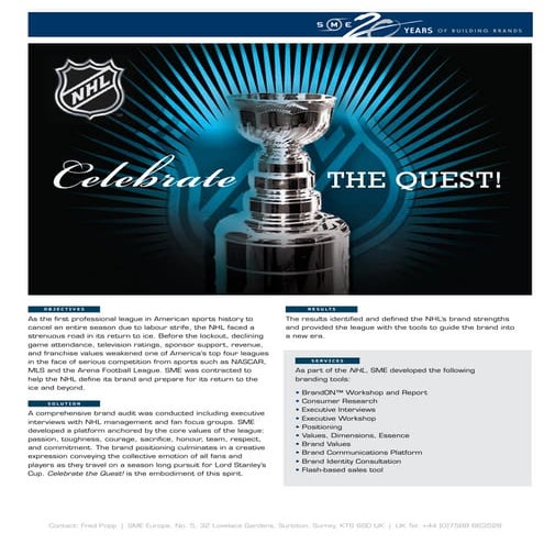 NHL BrandON Case Study | PDF