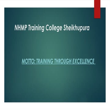 NHMP Training College Sheikhupura Pakistan | PPTX
