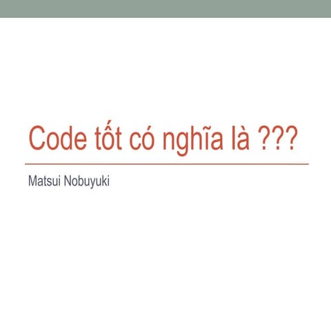 How To Write Good Code Ppt