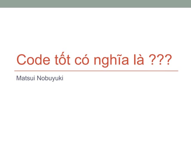How To Write Good Code Ppt