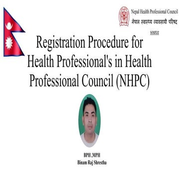Registration Procedure for Health Professional's in Nepal Health ...
