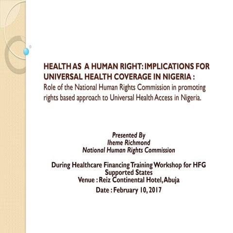 Health as a Human Right: Implications for Universal Health Coverage in ...