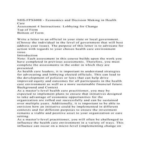 NHS-FPX6008 - Economics and Decision Making in Health CareAssess (2).docx