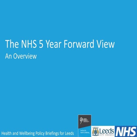 NHS 5 Year Forward View | PPTX