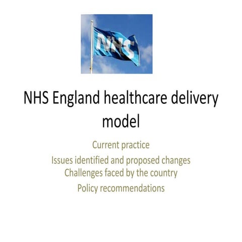 Nhs england healthcare delivery model | PPTX