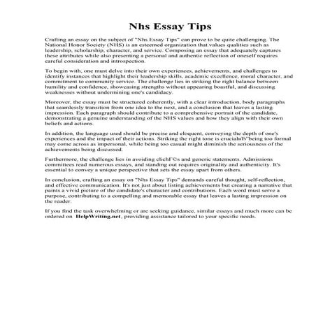 Nhs Essay Tips.pdf