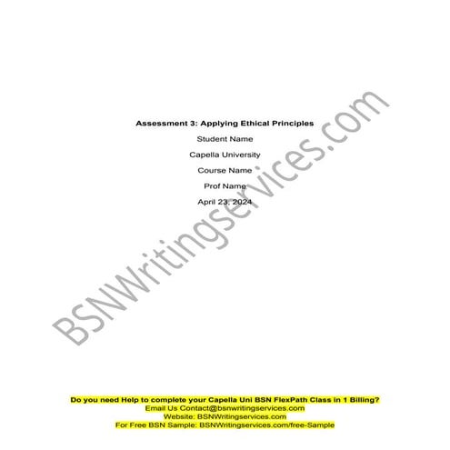 NHS FPX 4000 assessment 3 applying ethical principles.docx