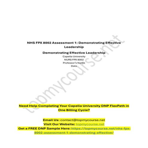 NHS FPX 8002 Assessment 1 - Capella DNP.pdf