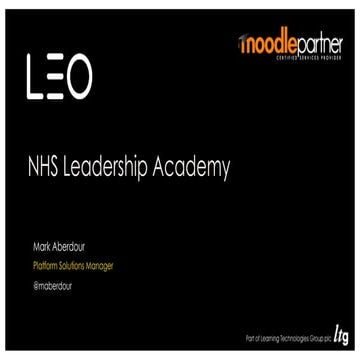 NHS Leadership Academy - Mark Aberdour | PPTX