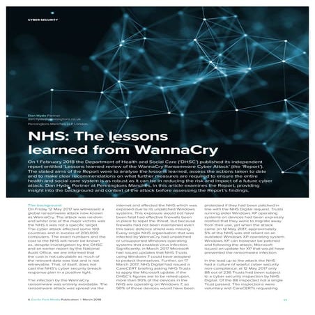 The lessons learned from WannaCry. | PDF