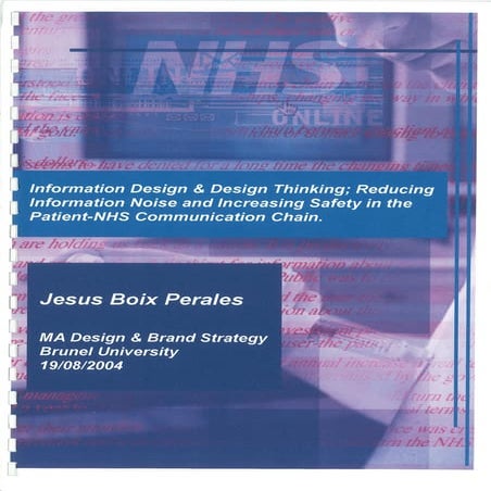 NHS PATIENT SAFETY - INFORMATION DESIGN | PDF