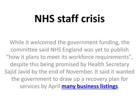 Why the NHS is struggling | PPT