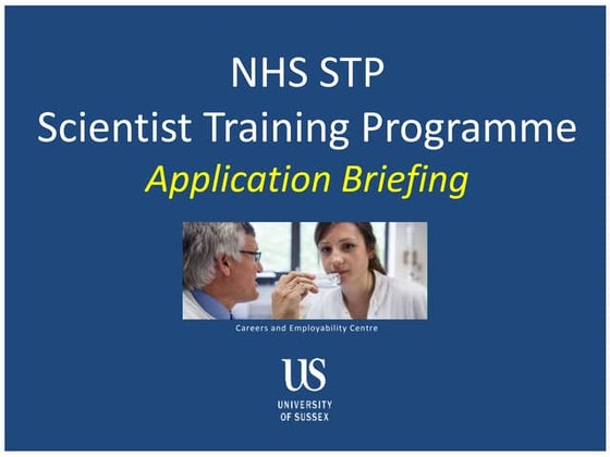 NHS Science Training Programme | PPT