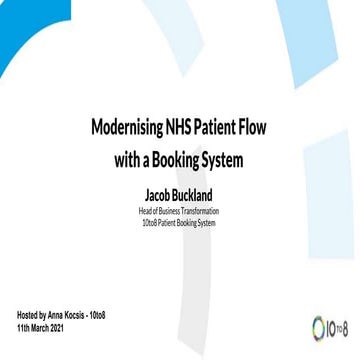 Modernising NHS Patient Flow with a Booking System | PPTX