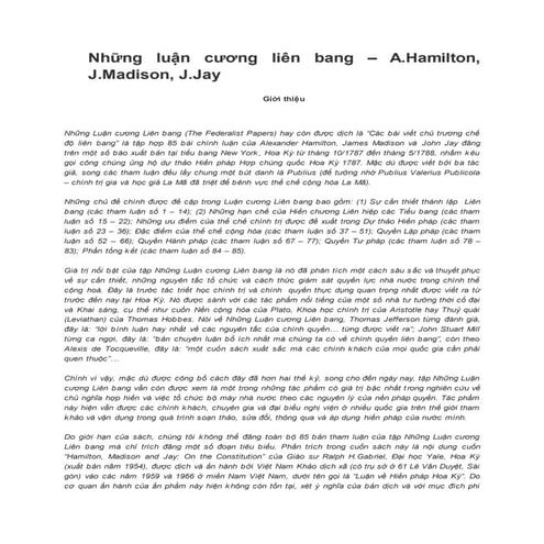 Nhung luan cuong lien bang (hamilton madison - jay) | DOCX