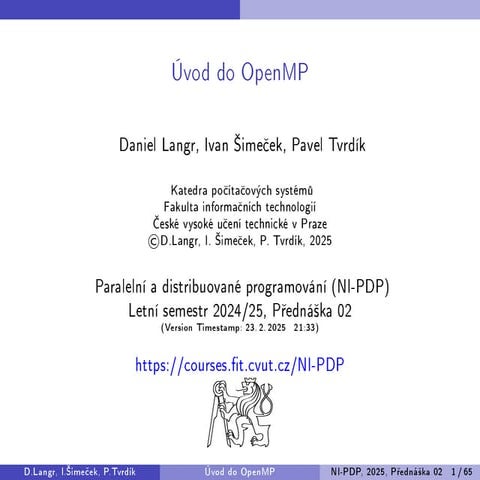 Parallel and Distributed Programming: OpenMP | PPT