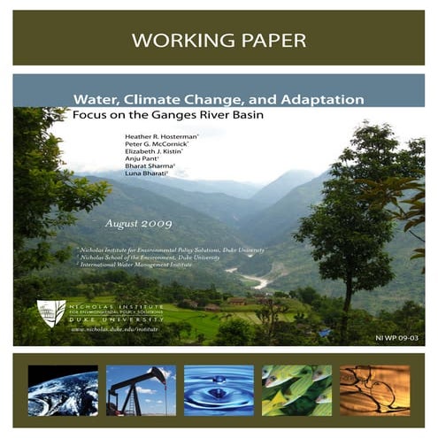India; Water, Climate Change, and Adaptation in the Ganges River Basin ...