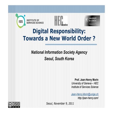 Digital Responsibility: towards a new world order ? | PDF