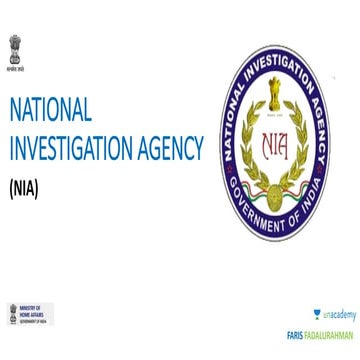 National Investigation Agency (NIA) | PDF