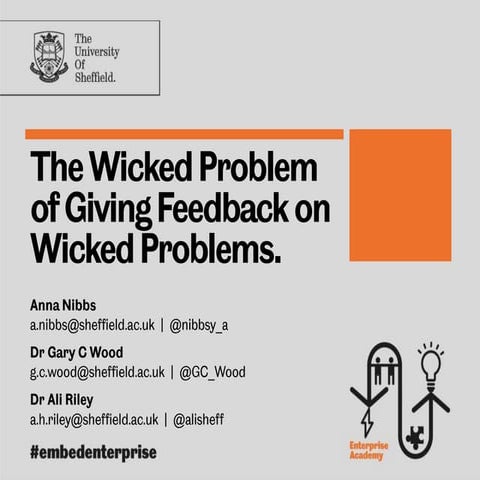 The Wicked Problem of Giving Feedback on Wicked Problems | PPTX