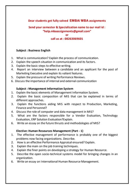 OBM752 Hospital Management Question Bank | PDF