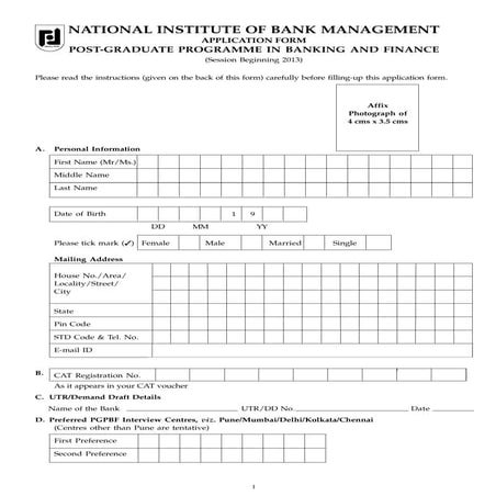 Nibm form | PDF