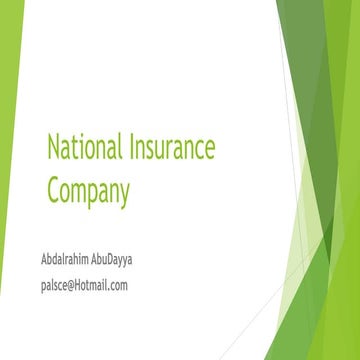 National Insurance Company | PPTX