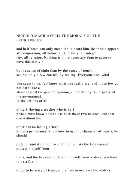 machiavelli the prince | PPTX