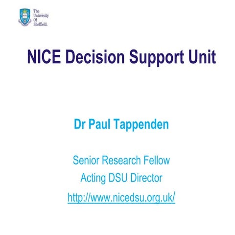 NICE Decision Support Unit | PPTX
