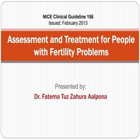 NICE Fertility Guideline | PPTX