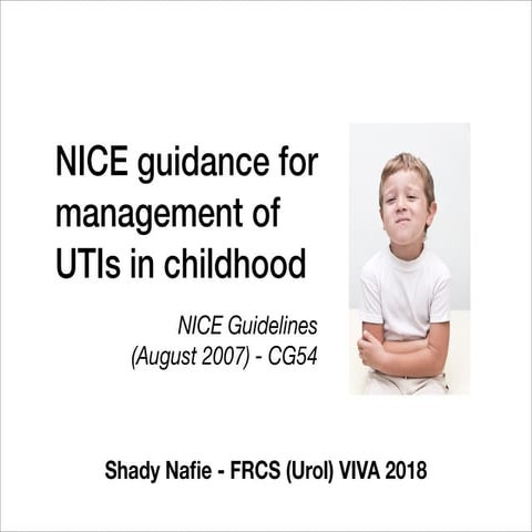 NICE guidance for management of UTIs in childhood | PDF
