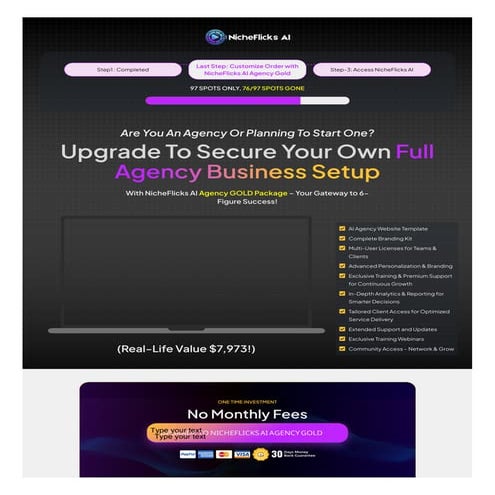 Nicheflicks AI Agency GOLD - 500 Licenses information | PDF