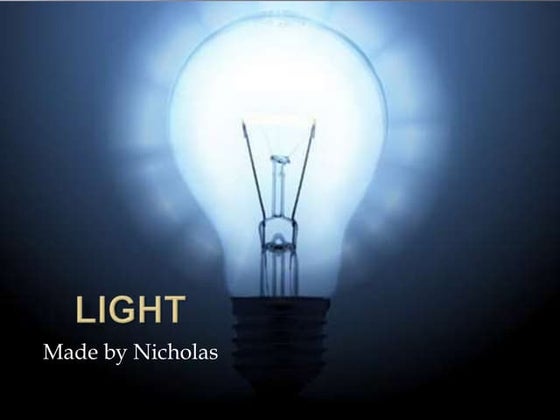 Light presentation for grade 5 | PPT