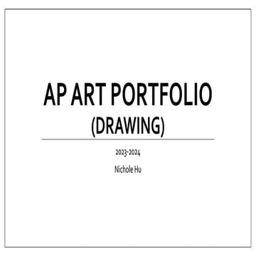 2024 AP ART Drawing Portfolio Nichole- Score 5 | PDF