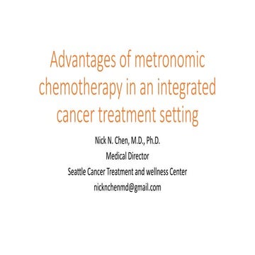Nick chen ppt presentation metronomic chemotherapy 2015 | PPTX
