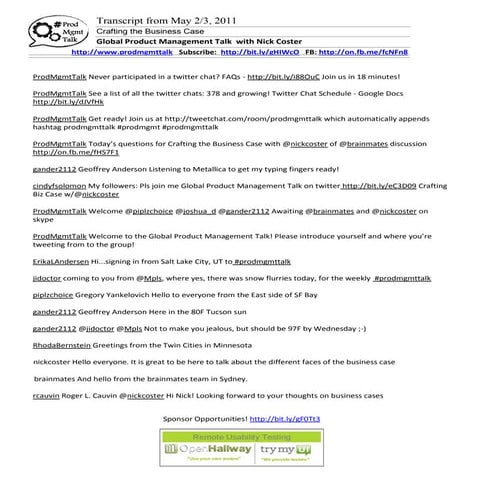 Crafting the Business Case with Nick Coster | PDF