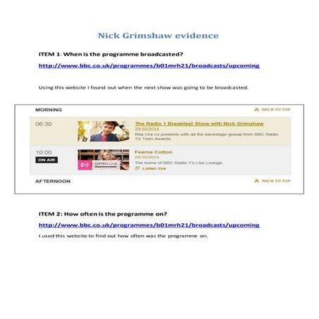 Nick grimshaw evidence EF | PDF