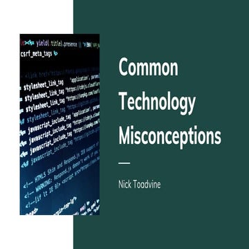 Common Technology Misconceptions | PDF | Operating Systems | Computer ...