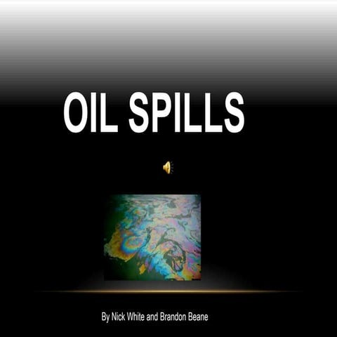 Oil spill ppt | PPT