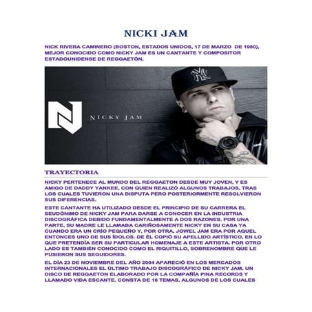 Nicky jam | PDF