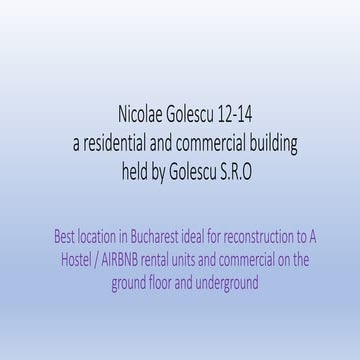 Nicolae golescu 2019 investment opportunity | PDF