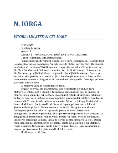 Stefan cel mare | PDF