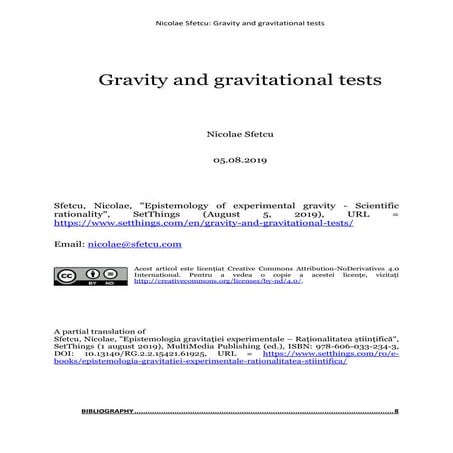 Gravity and gravitational tests | PDF