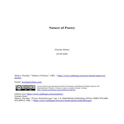 Nature of Poetry | PDF