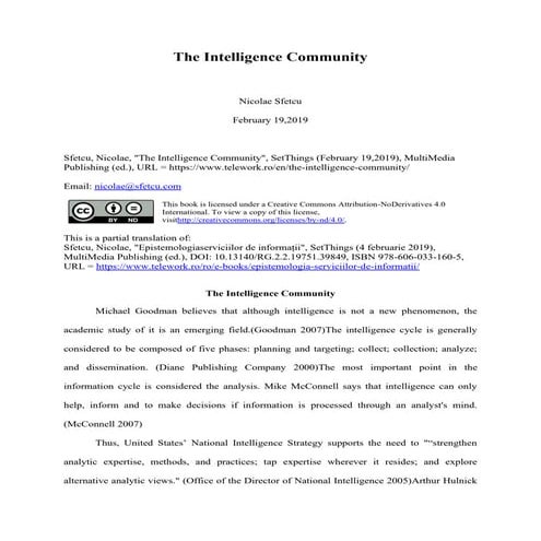 Chapter 11Writing and Briefing for the Intelligence CommunityG.docx